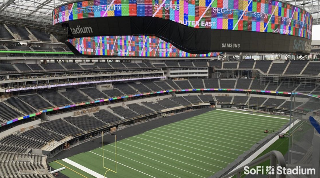 SoFi stadium in LA completes the largest video scoreboard ever made for ...