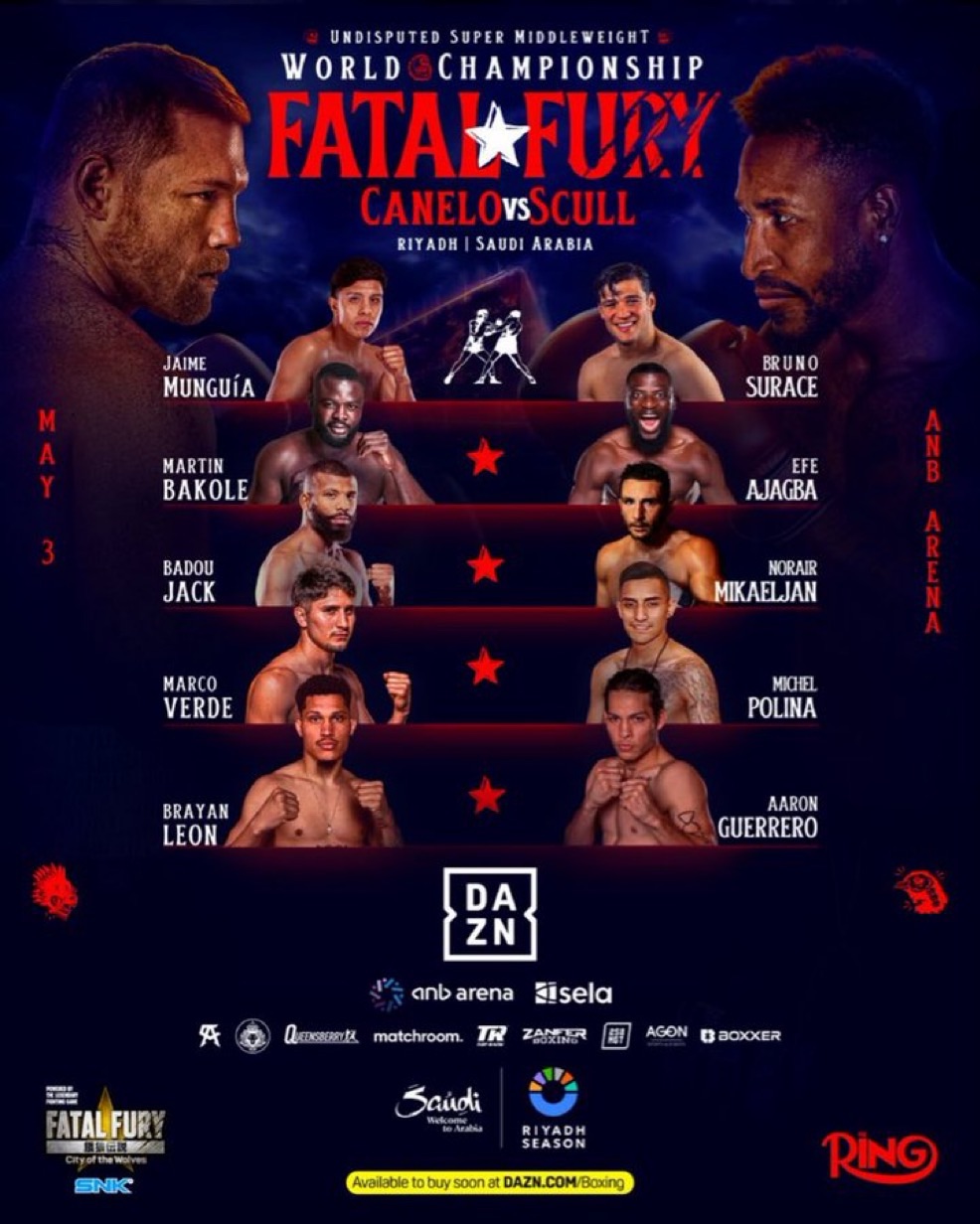 Canelo Alvarez vs. William Scull Headlines “Fatal Fury” Fight Night on ...