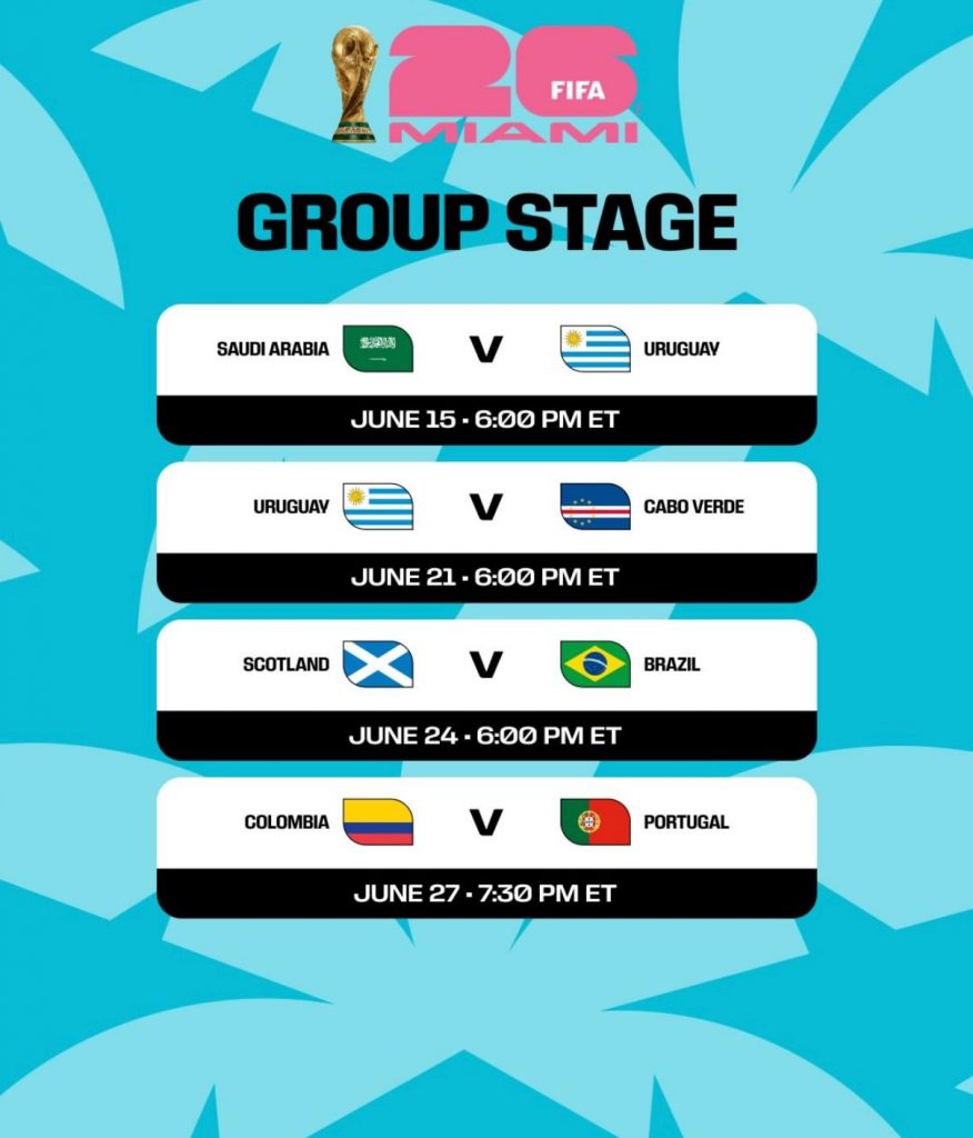 FIFA Club World Cup 2026 Miami Schedule: Full Group Stage & Knockout ...